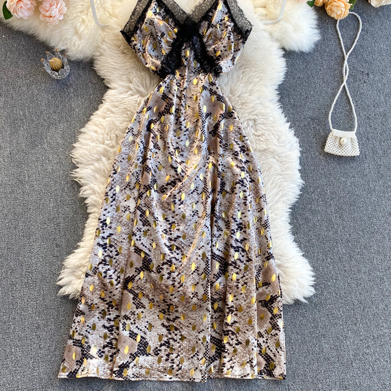 Lace Patchwork Backless Slip Dress– irococo