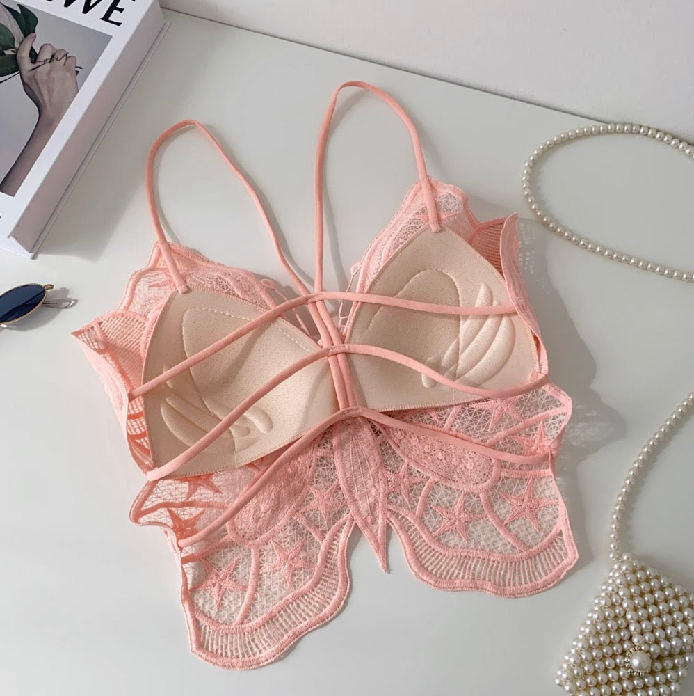 Beaded Crochet Padded Butterfly Camisole– irococo