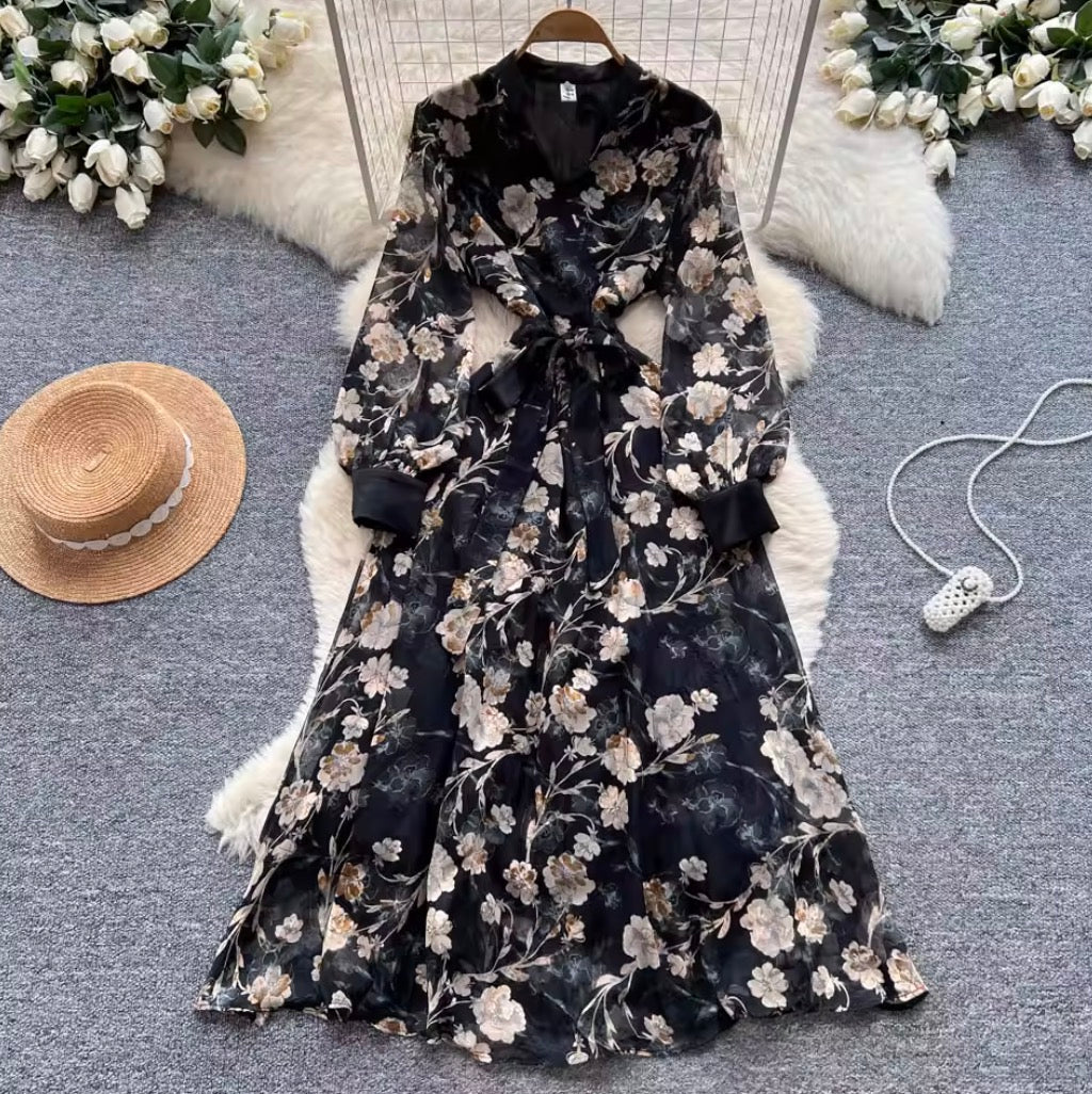 French Style Floral Print Dress– irococo