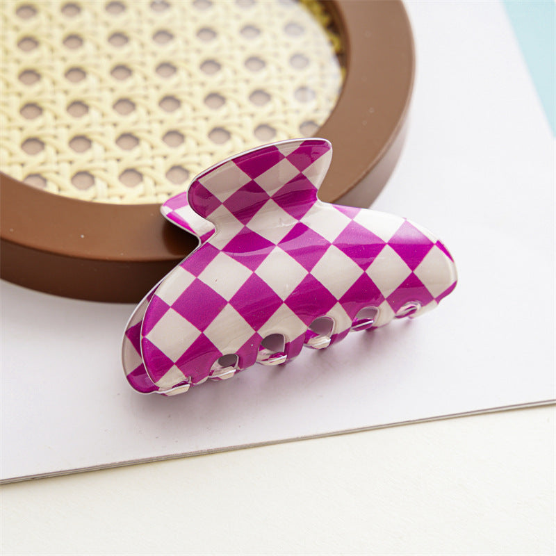 Colorful Checkerboard Hair Claws– irococo