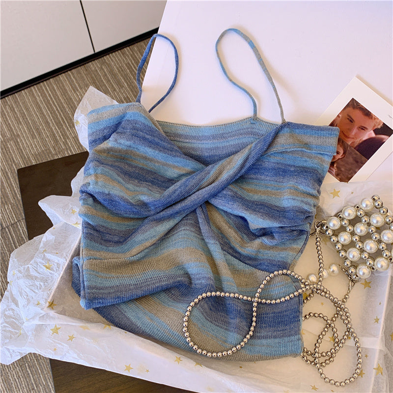 French Style Colorful Striped Camisole– irococo