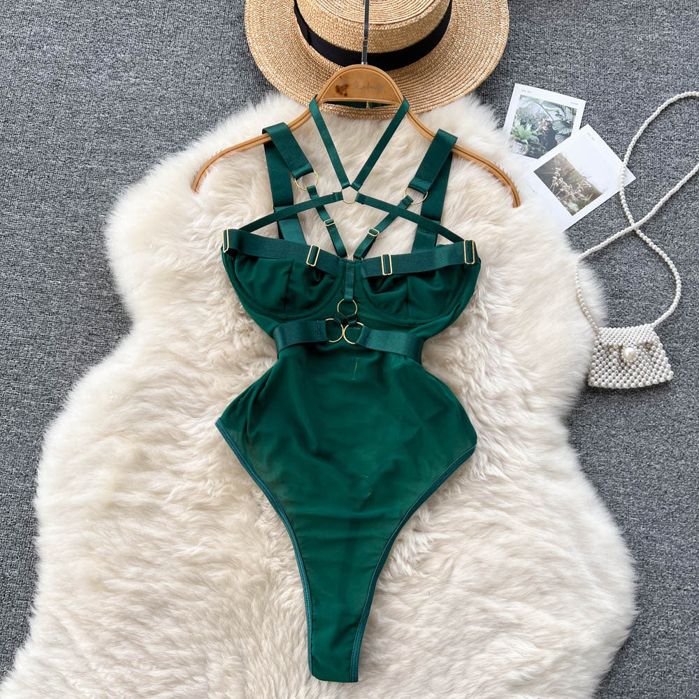 Unique Design Lace-up Hollowed Bodysuit– irococo